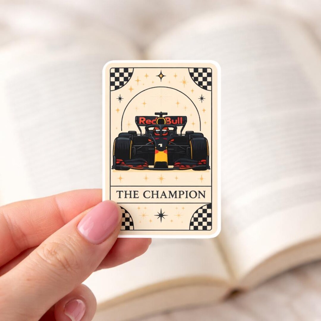 Max Tarot Card Sticker: Glossy Motorsport Racing Decal - Etsy