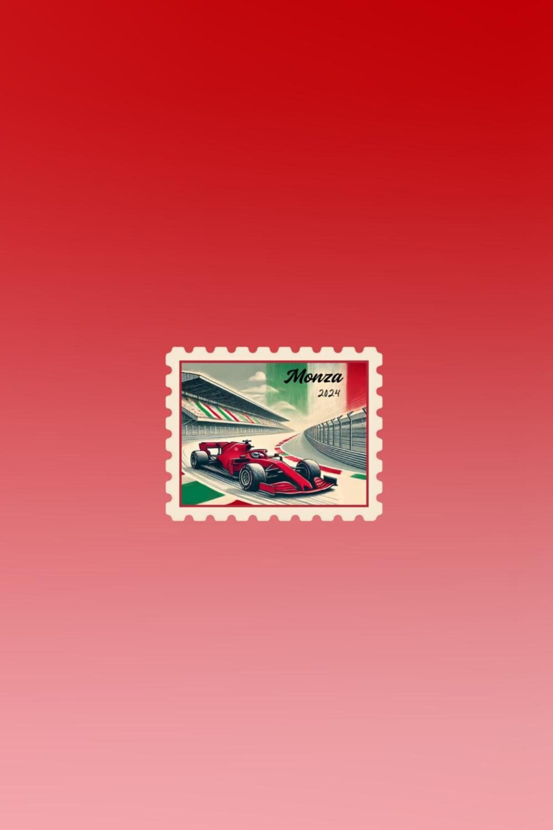 2024 F1 Monza Italian Grand Prix Stamp Sticker Ferrari Color Charles ...