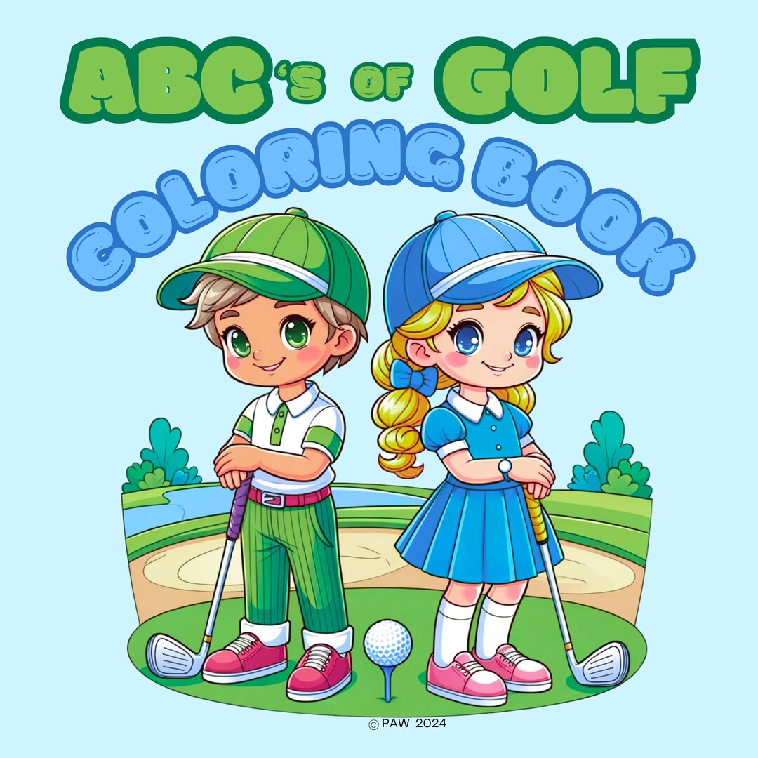 Printable Childrens Abcs Golf Coloring Book for Girl Golfer or Boy ...