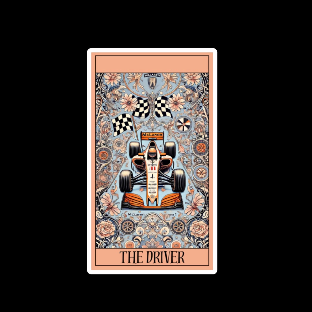 Tarot Card Sticker,the Driver Orange Color Lando Norris, Oscar Piastri ...
