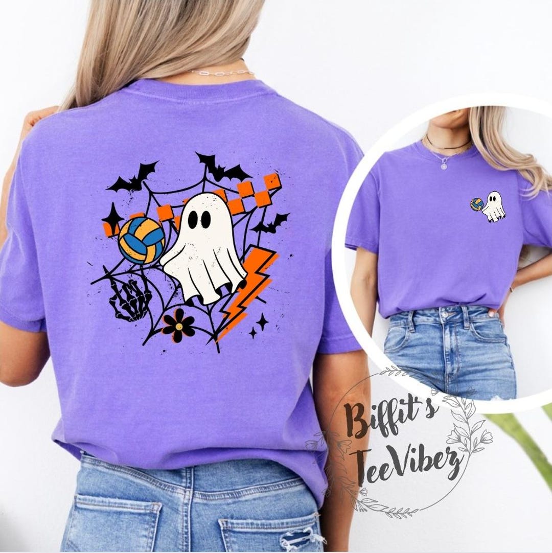 Volleyball Ghost, Halloween Themed Design Tee, VB Gift, Fun, Cute ...