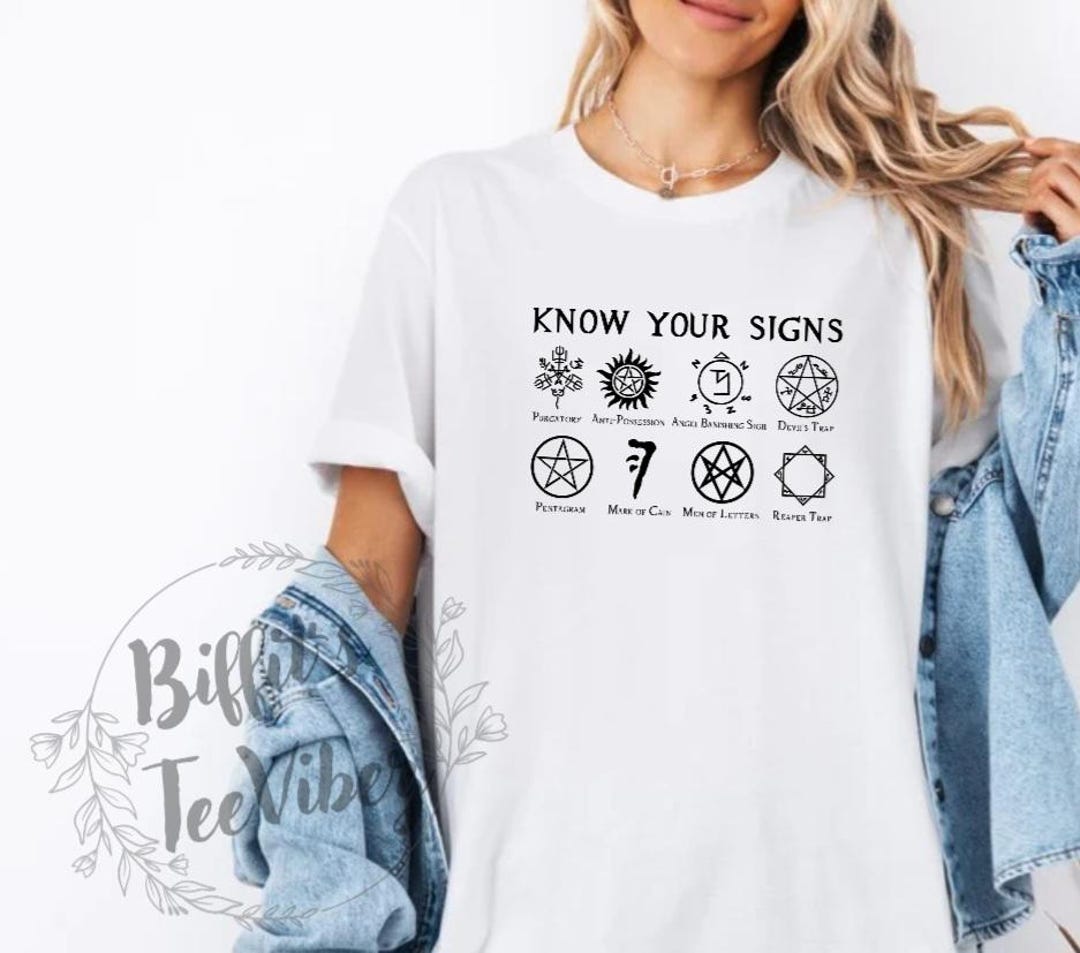 Supernatural-inspired, Know Your Signs, Bella Canvas Short Sleeve ...