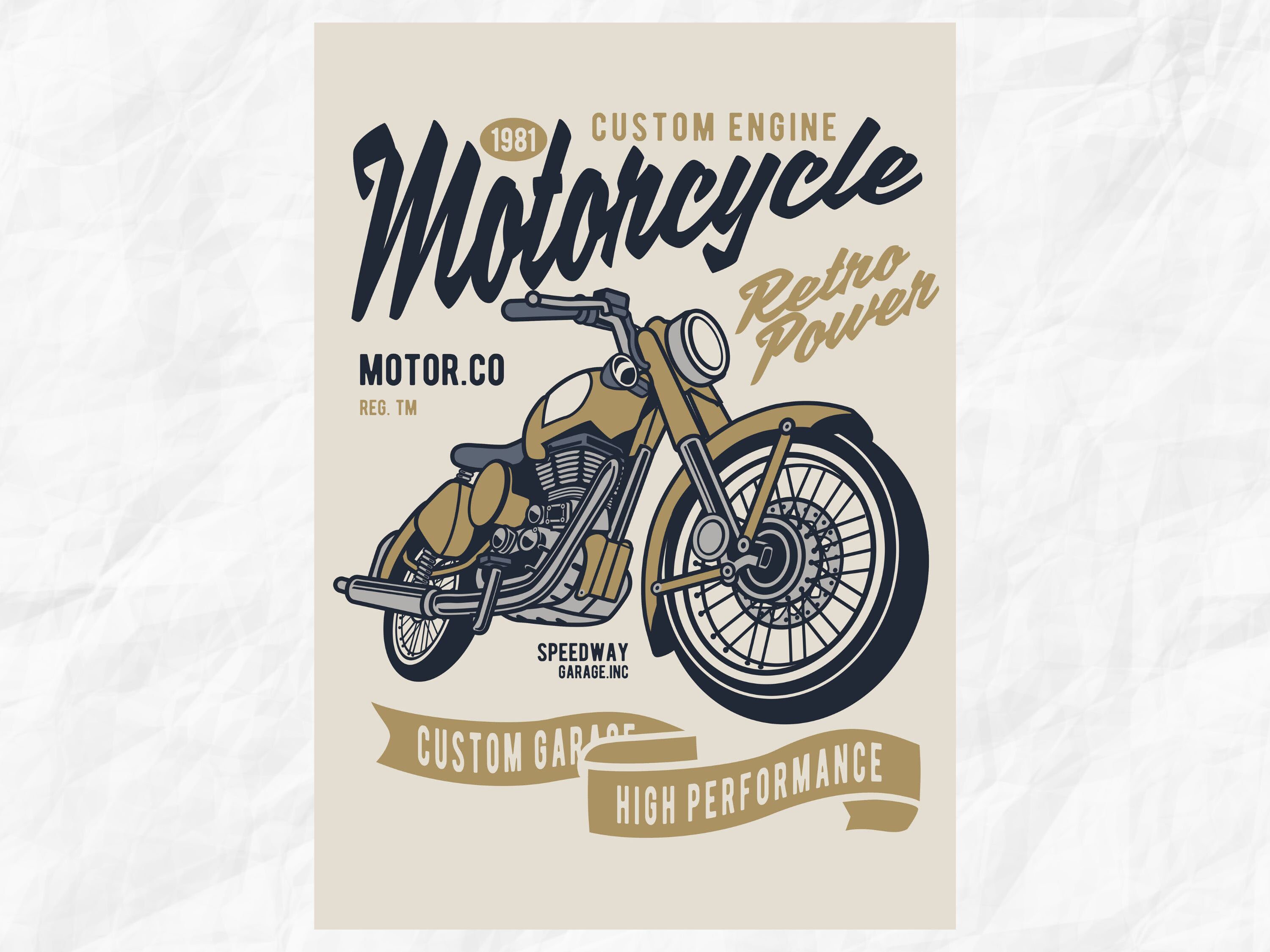 Illustration of a Vintage Garage From the 80s for Enthusiasts of ...
