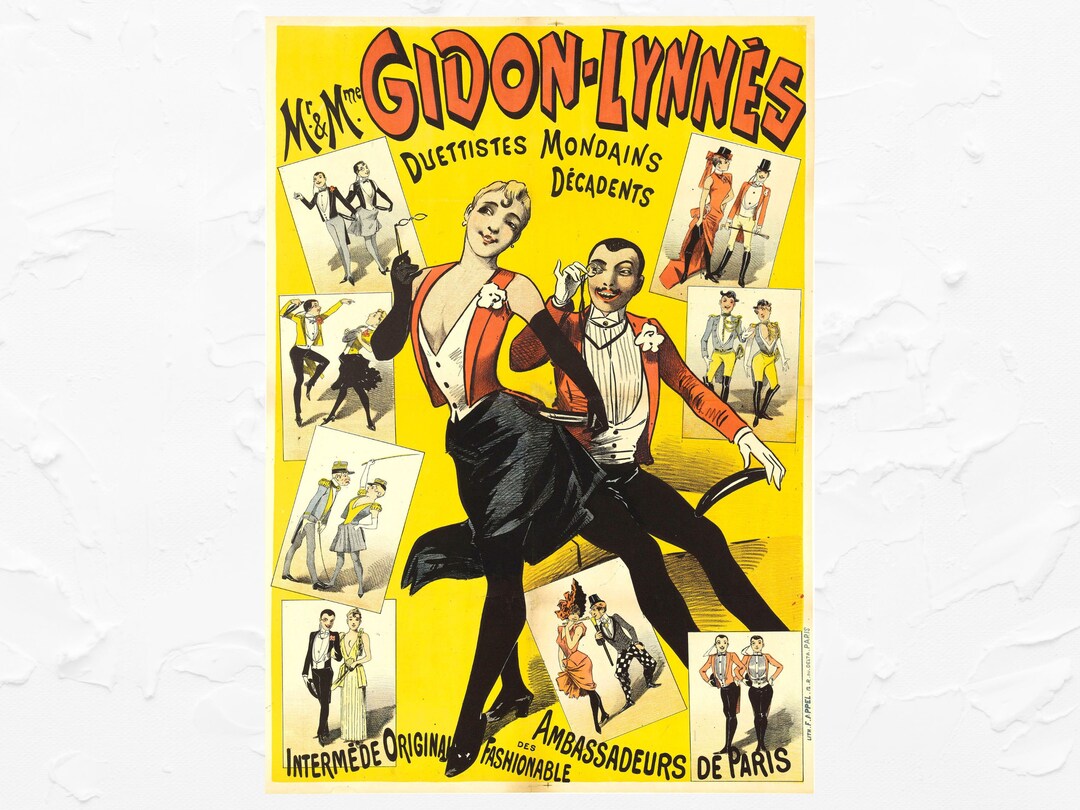 A Lithograph for a Retro Show in Early 20th Century Paris. - Etsy