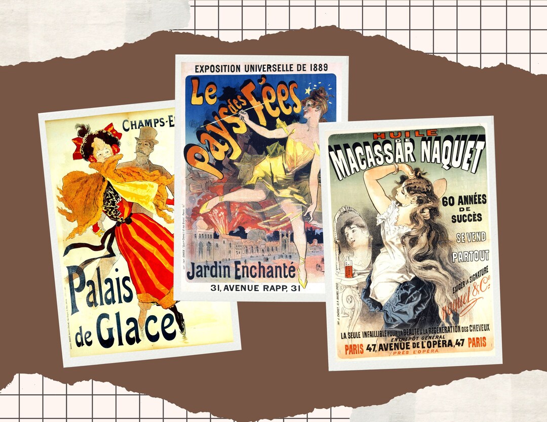 Set of Three Retro Posters From the Early 20th Century - Perfect for ...
