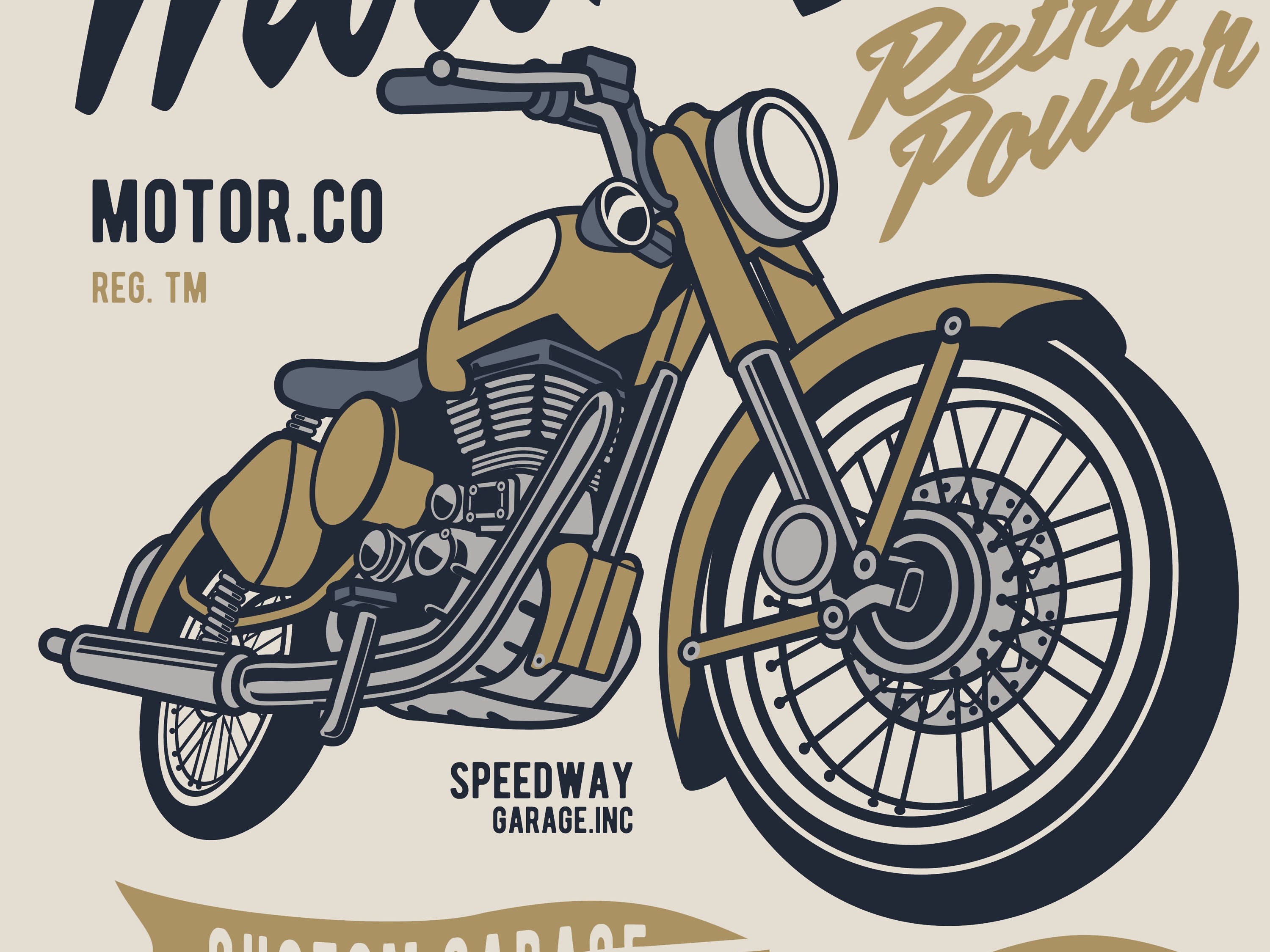 Illustration of a Vintage Garage From the 80s for Enthusiasts of ...