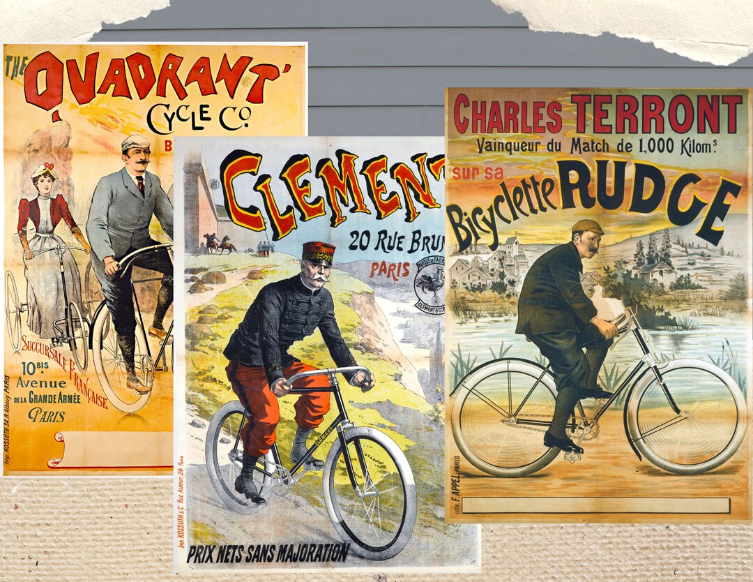 Collection of Three Retro Advertising Posters From the Early 20th ...