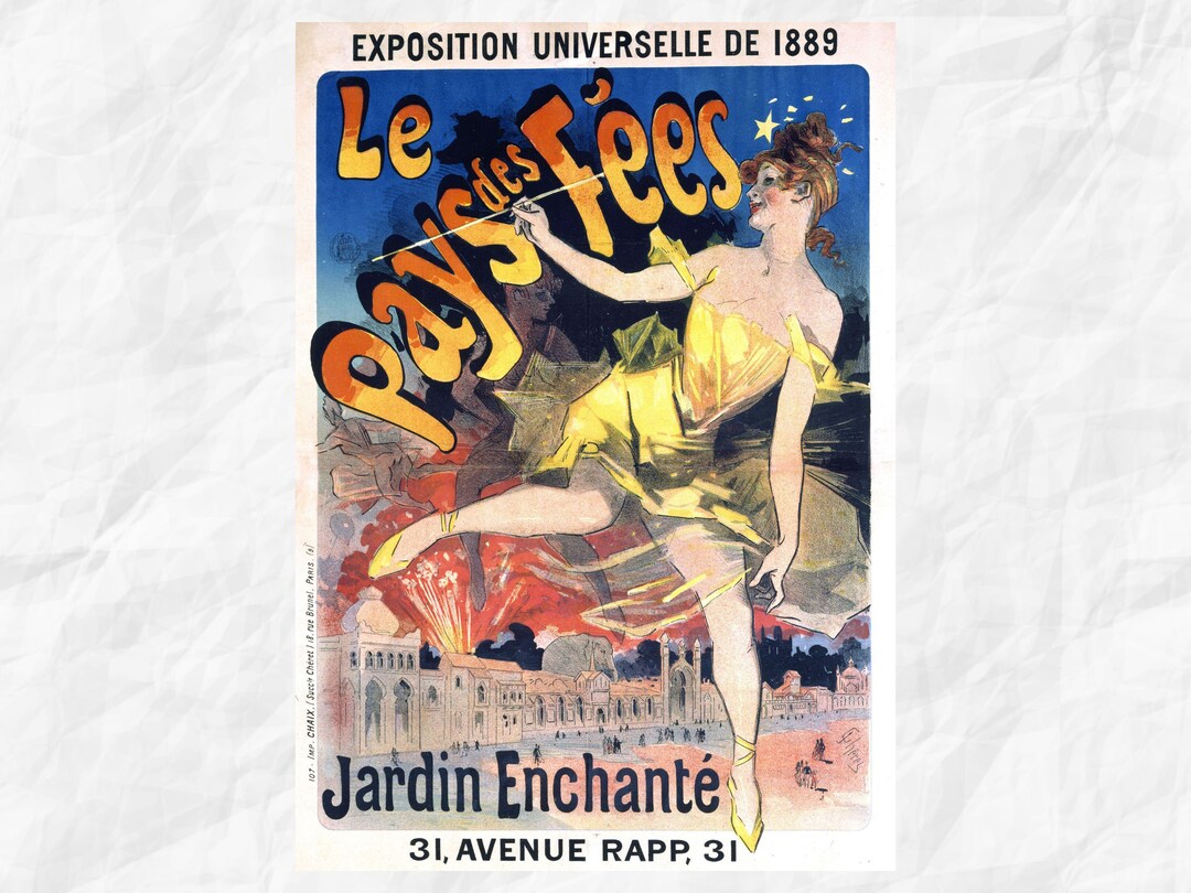 Retro Poster From the 1889 World's Fair: "the Fairy Land", a Musical ...