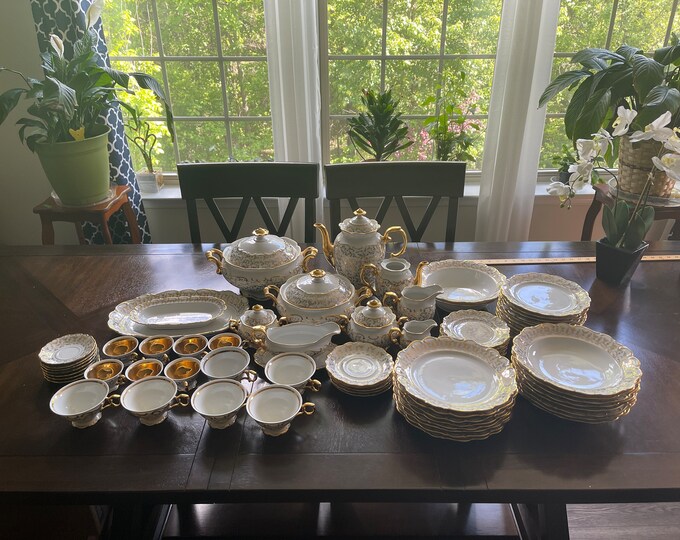 Rare **rare 75 Piece 1940's Fine China** Haus Dresden P.V.B 58 Piece ...