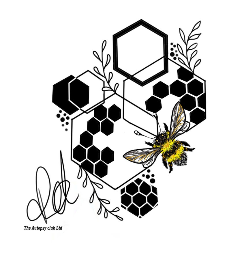 Geometric Bee Tattoo Design - Etsy
