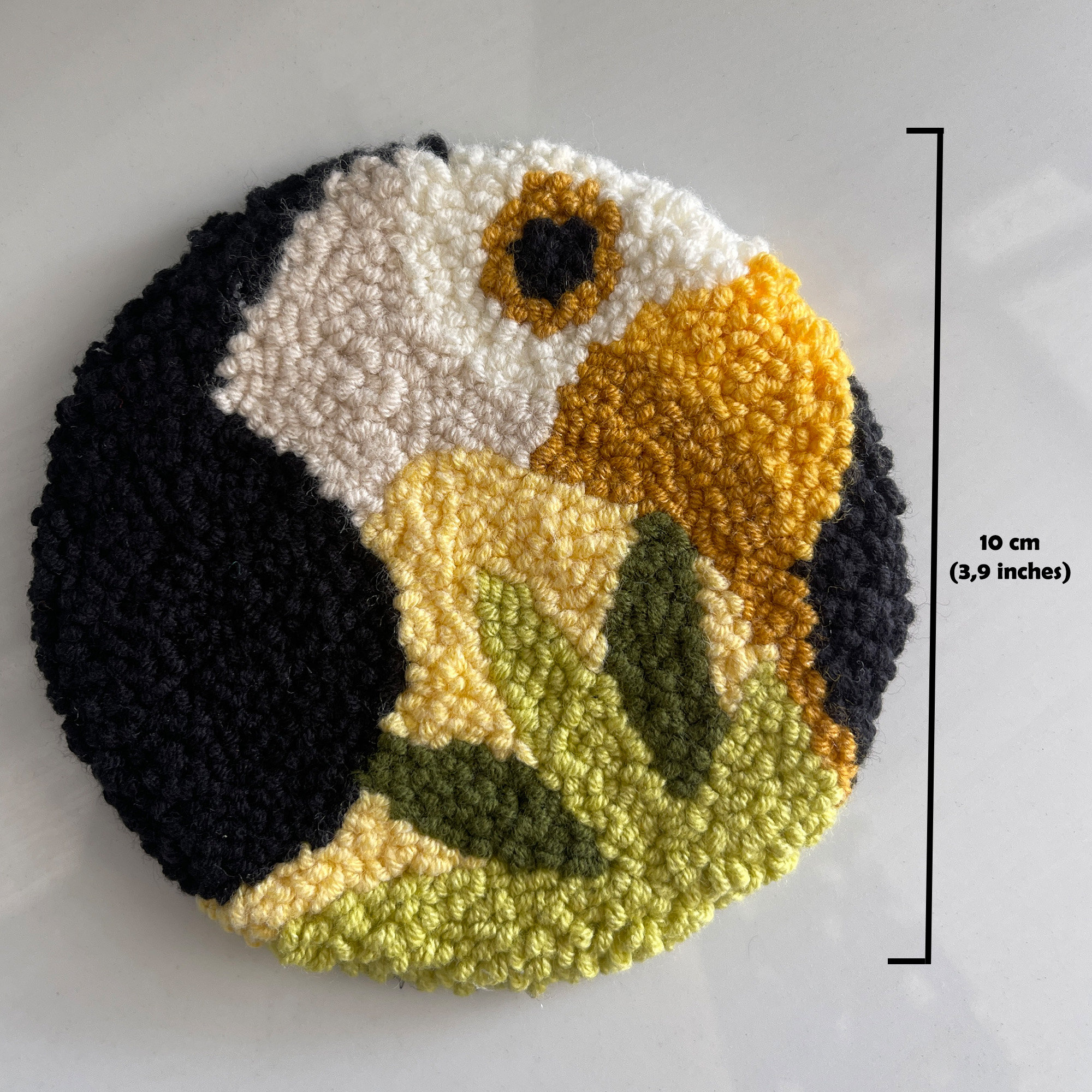 Punch Needle Coasters, Punch Needle Mug Rug, Flower Pattern Mug Rug ...