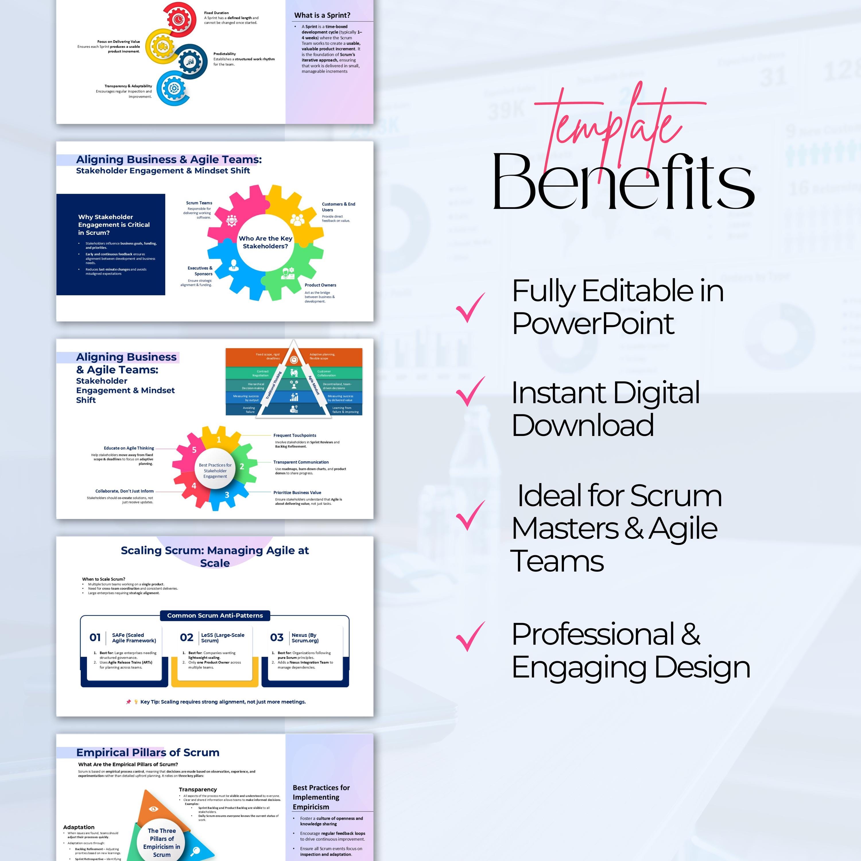Scrum Framework Powerpoint Template | Agile Project Management | Scrum ...