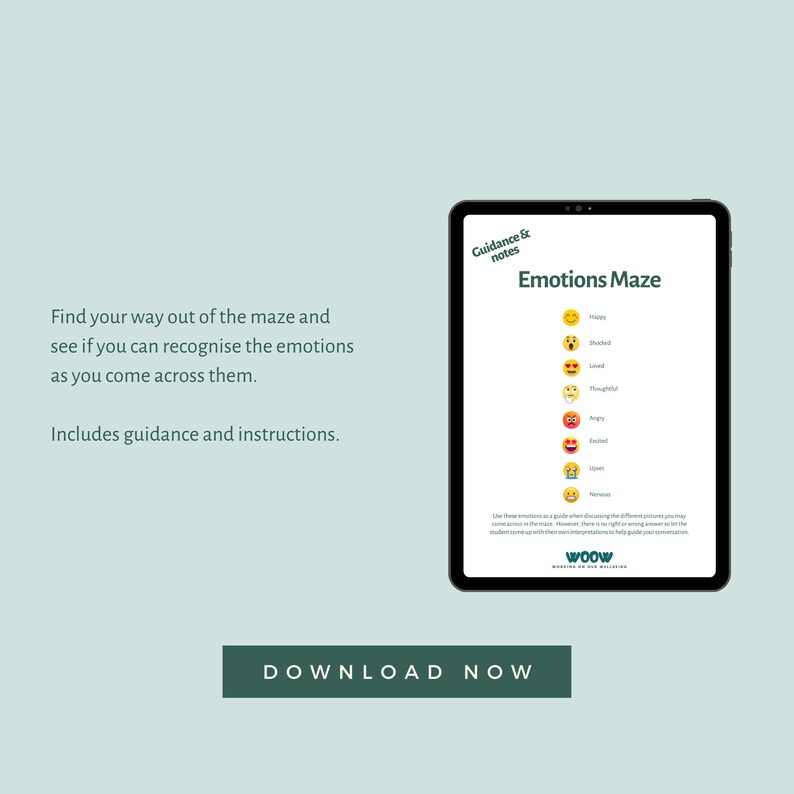 Emotions Maze Worksheet, Coping Methods Printable, Emotion Processing ...