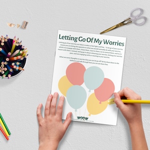 Letting Go of My Worries Printable Worksheet, Emotion Processing PDF ...