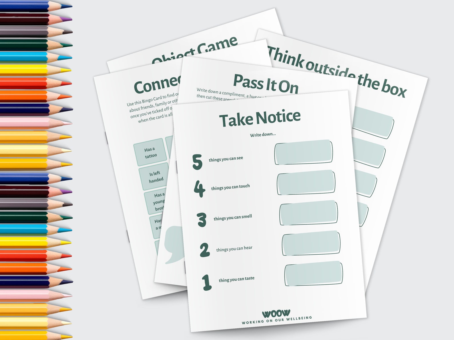 5 Ways to Wellbeing Games Pack / Wellbeing Worksheets / Mental Health ...