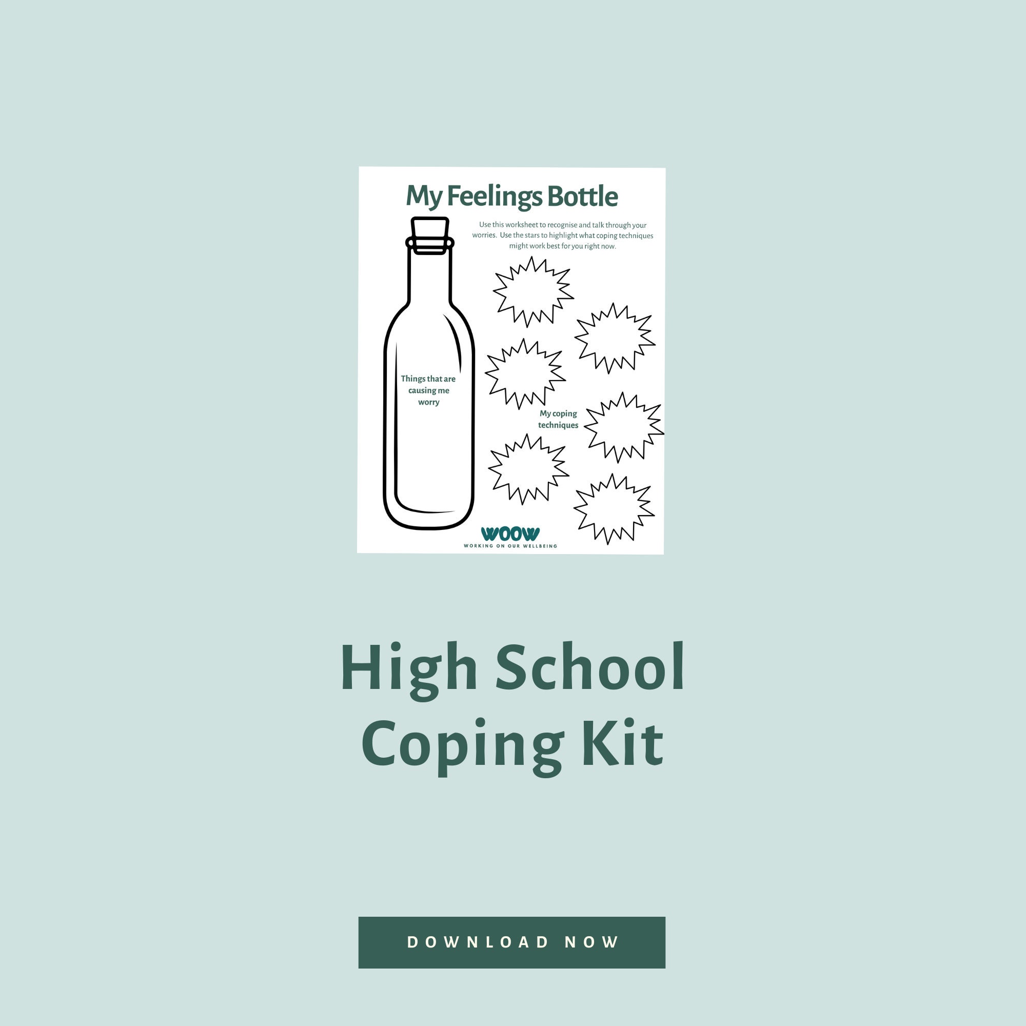 Feelings Bottle Worksheet: Coping Strategies, Emotions Activity ...