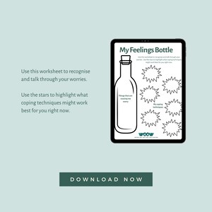 Feelings Bottle Worksheet: Coping Strategies, Emotions Activity ...