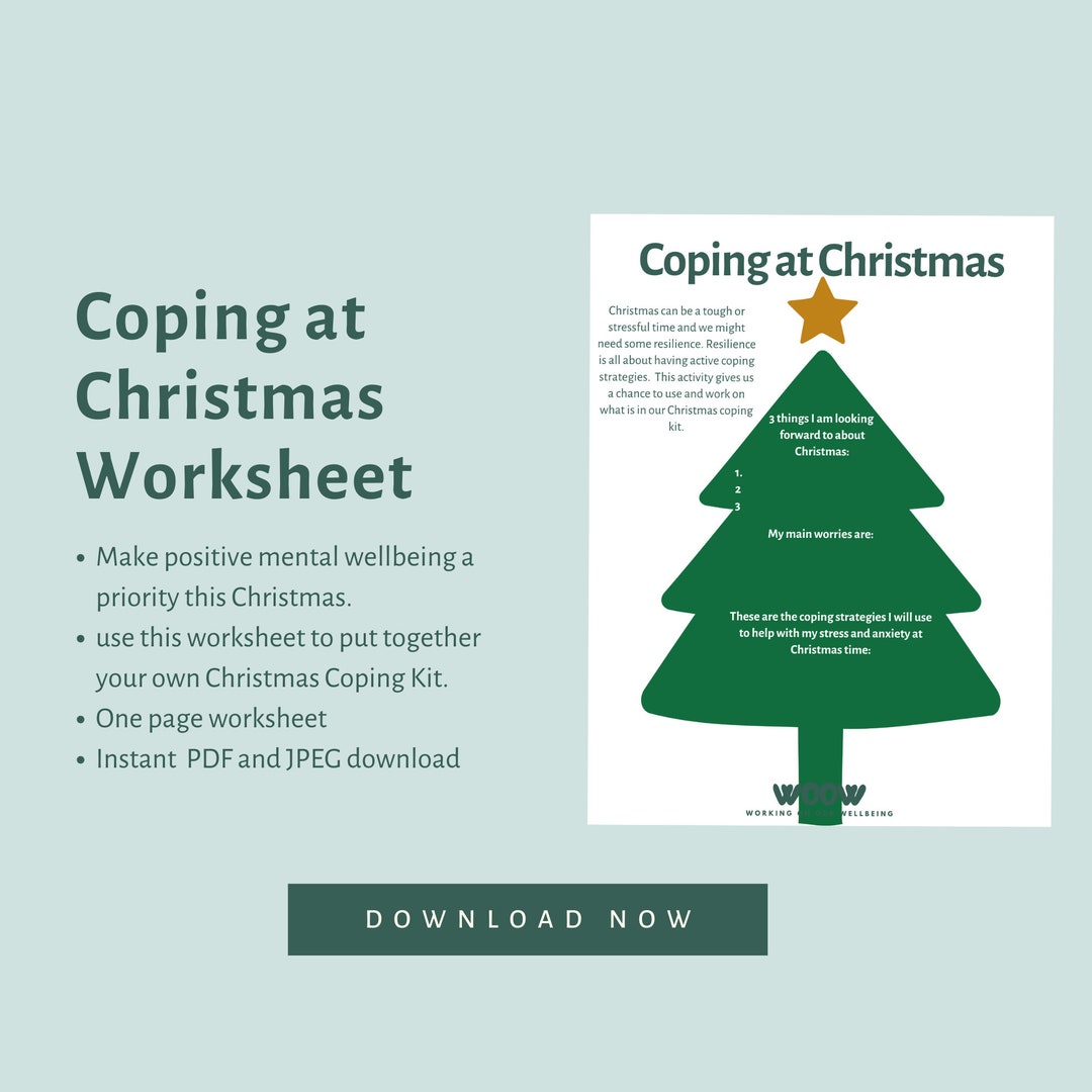 Christmas Coping Kit, Resilience Printable Worksheet, One Page Toolkit ...