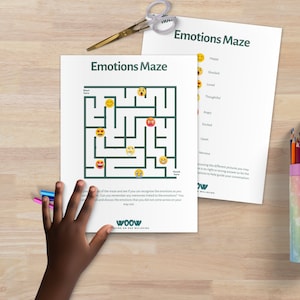 Emotions Maze Worksheet, Coping Methods Printable, Emotion Processing ...