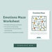 Emotions Maze Worksheet, Coping Methods Printable, Emotion Processing ...