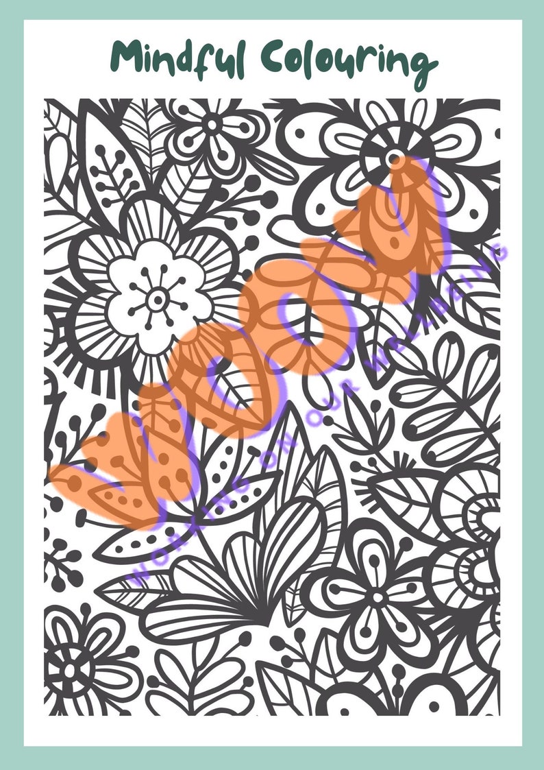 Floral Mindful Colouring Worksheets, Mindfulness Practice, Wellbeing ...