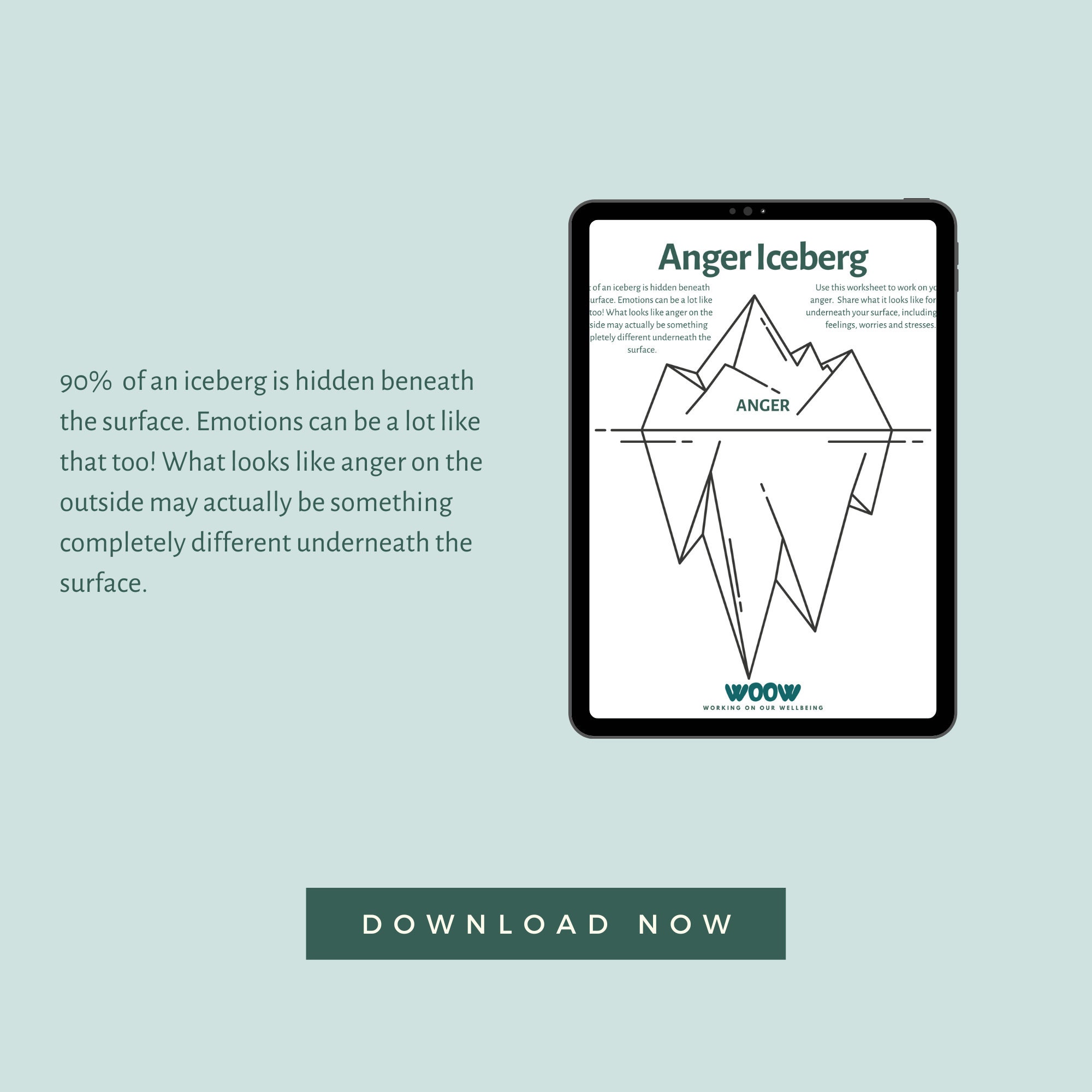 Anger Iceberg Worksheet, Stress & Rage PDF JPEG, Work on Your Mood ...