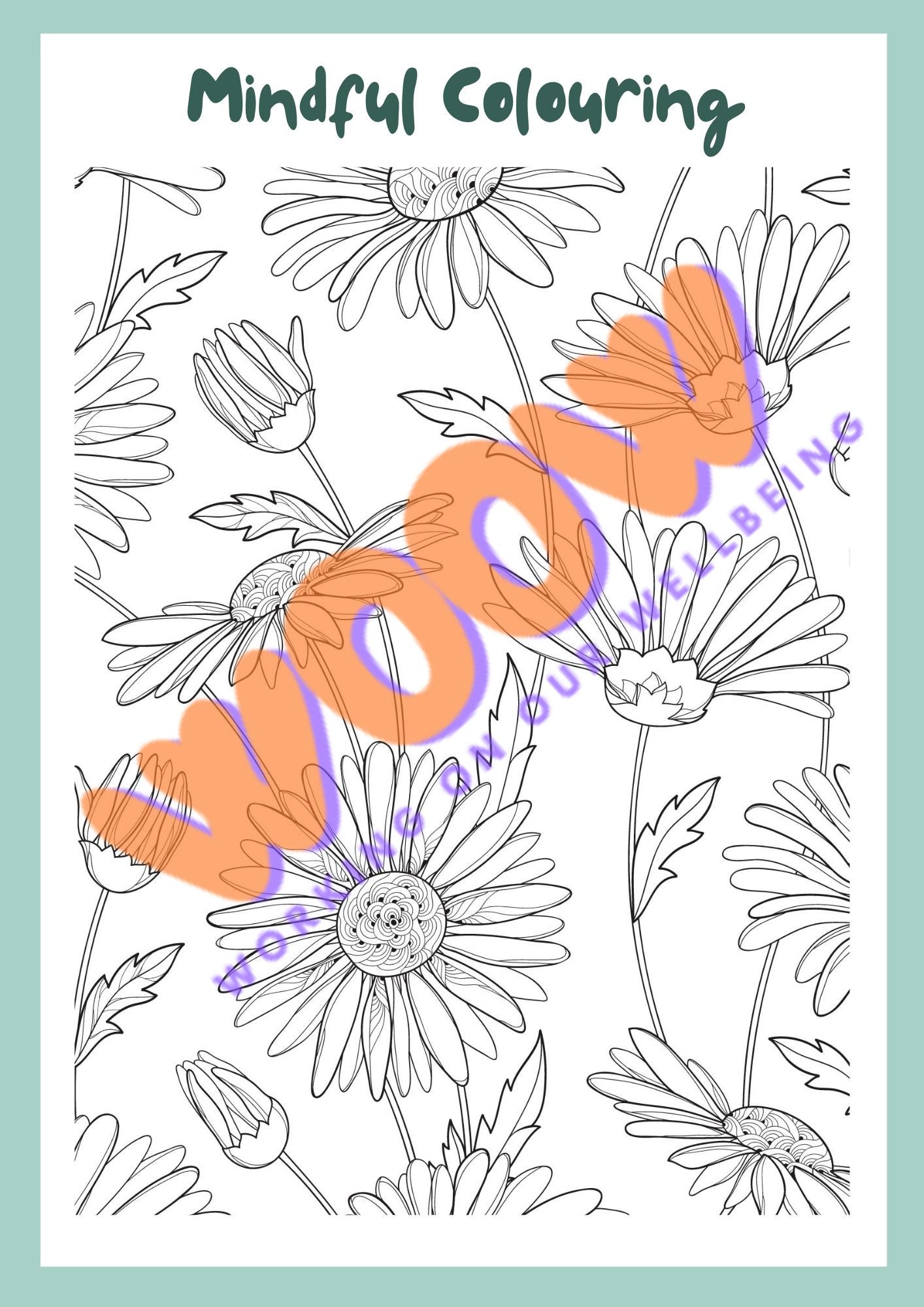 Floral Mindful Colouring Worksheets, Mindfulness Practice, Wellbeing ...