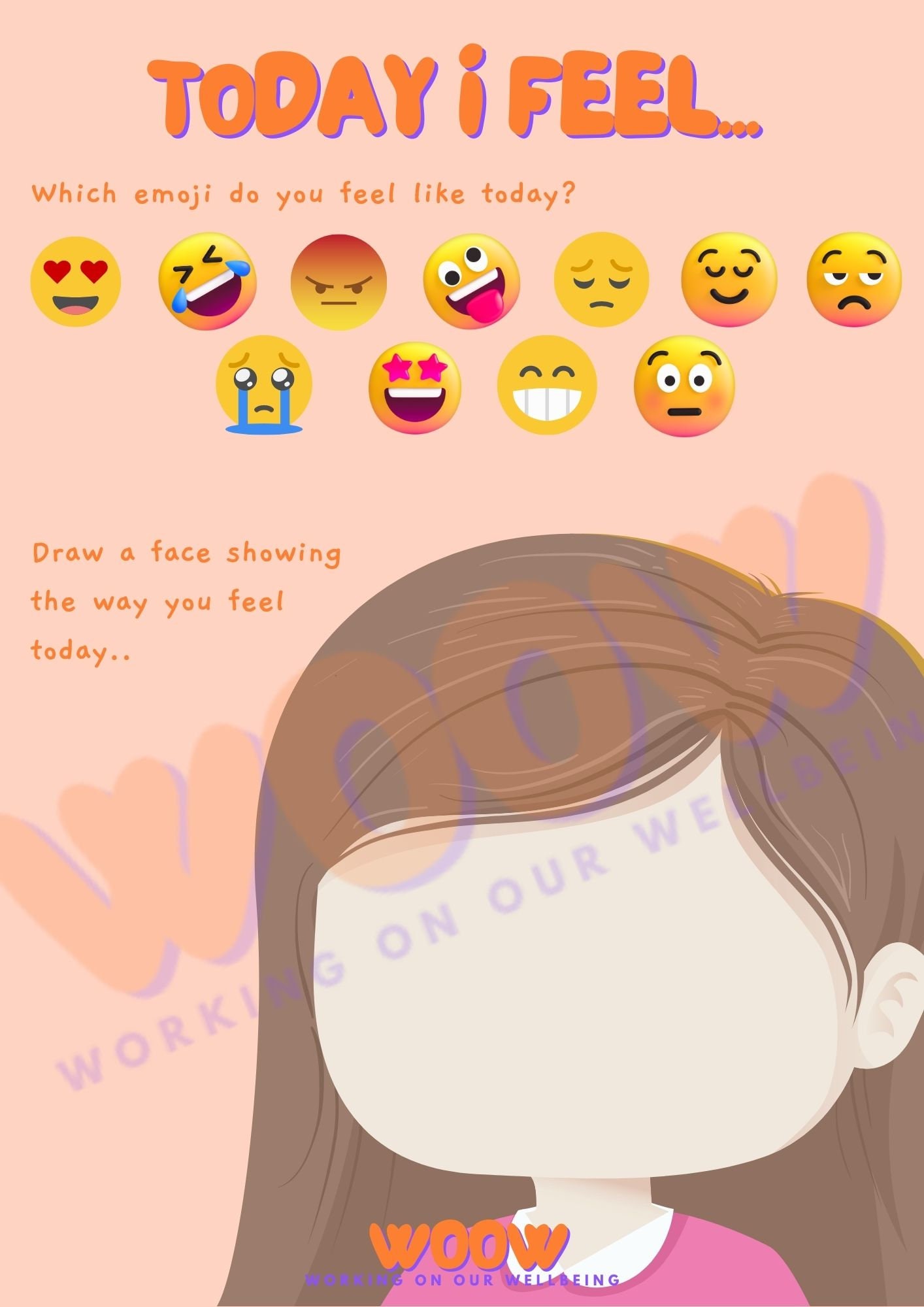 Today I Feel Printable / Emotion Check in Worksheet / Mental Health ...