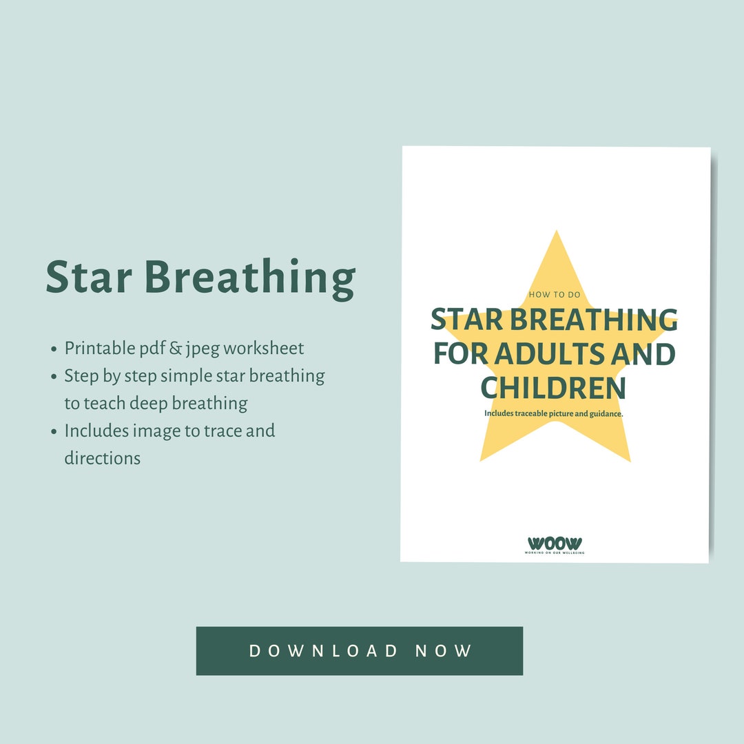 How to Do Star Breathing JPEG PDF, Breath Techniques Printable ...