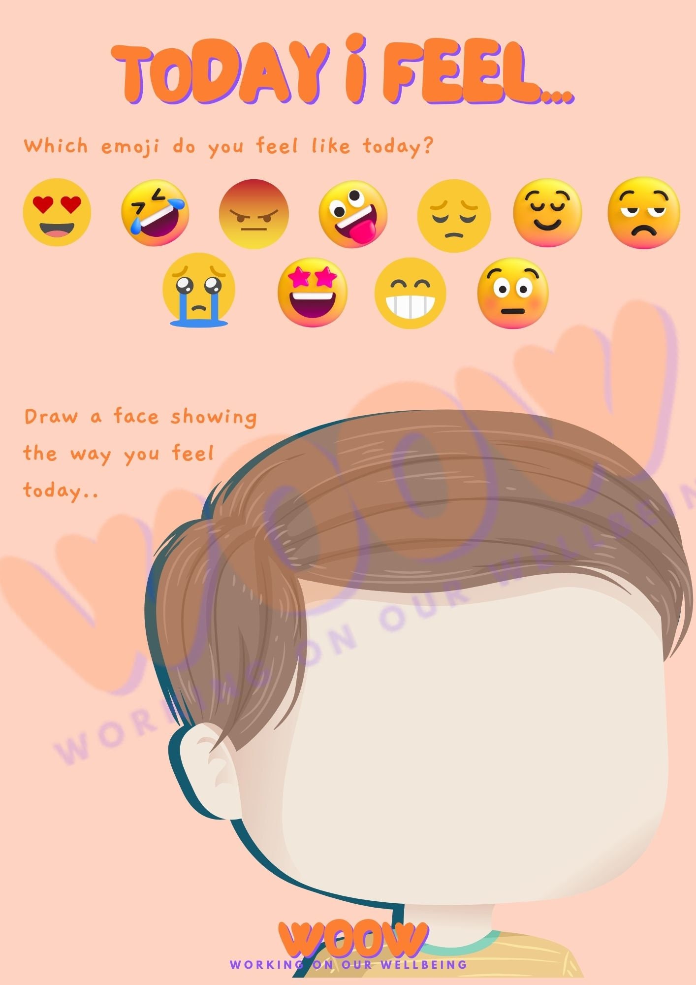 Today I Feel Printable / Emotion Check in Worksheet / Mental Health ...