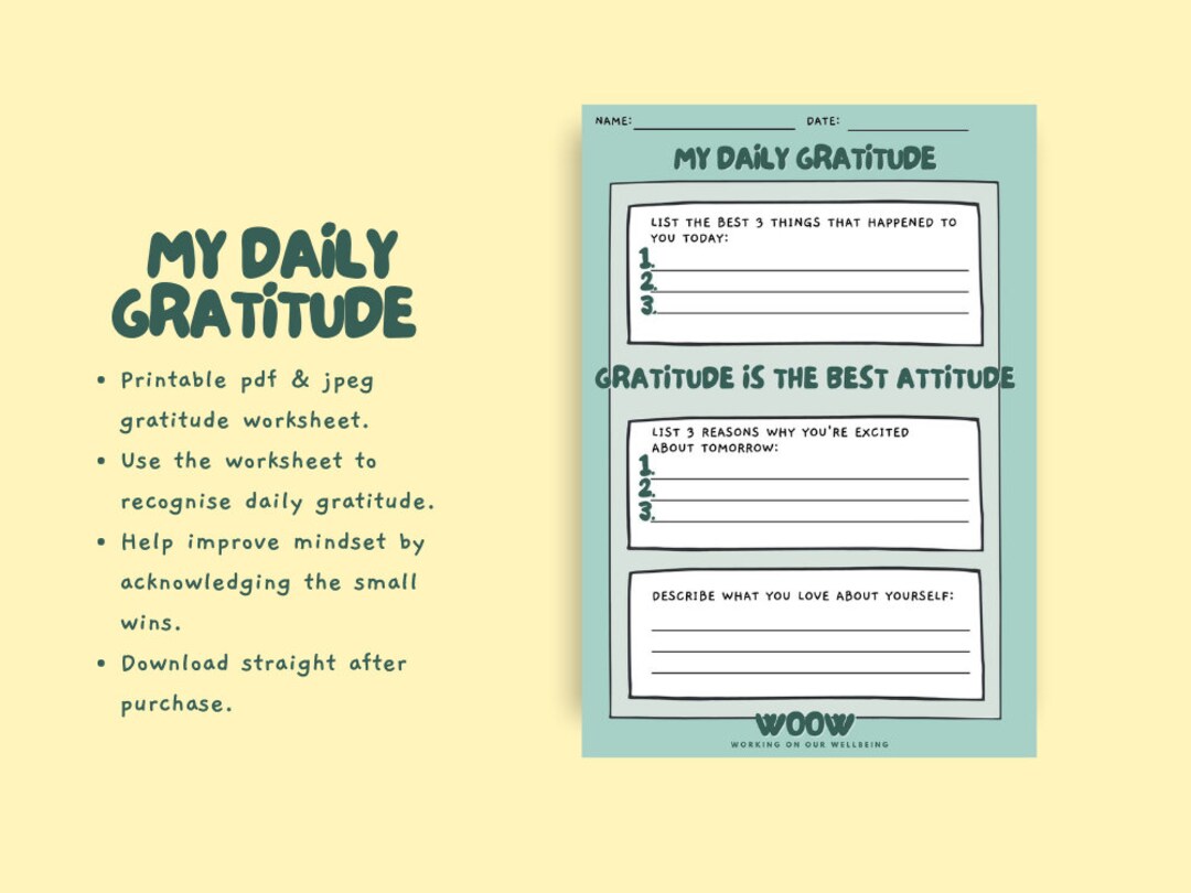 Daily Gratitude Journal, Gratitude is the Best Attitude, Gratitude ...