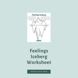 Feelings Iceberg Worksheet, Ease Stress and Worries by Using This PDF ...