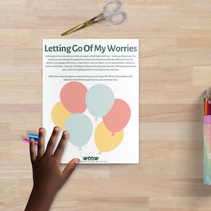 Letting Go of My Worries Printable Worksheet, Emotion Processing PDF ...
