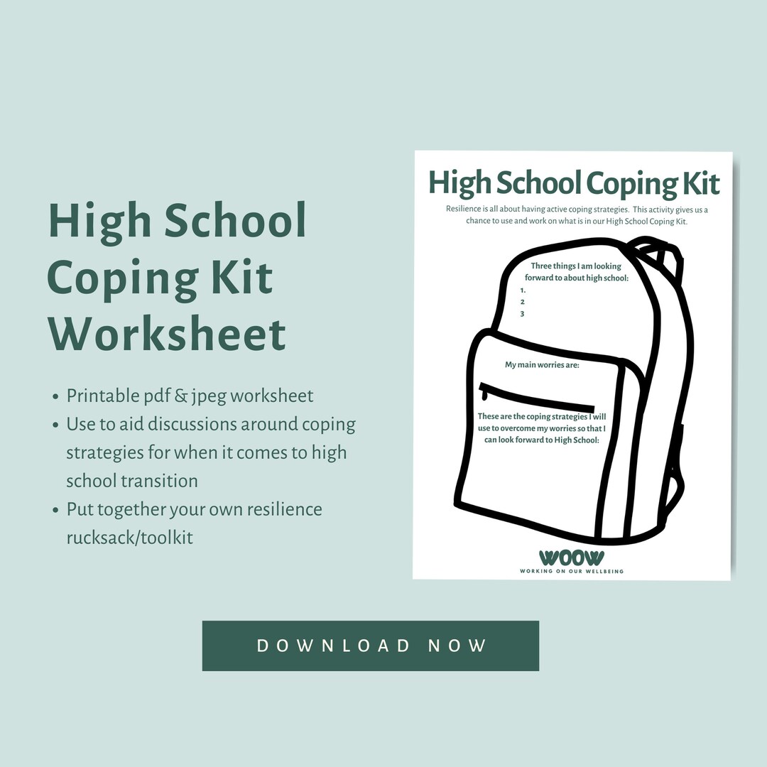 High School Transition Coping Kit, Resilience Rucksack Backpack ...