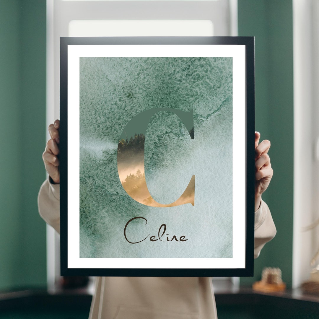 Personalized Alphabet Art Print for Nursery or Home Decor - Etsy