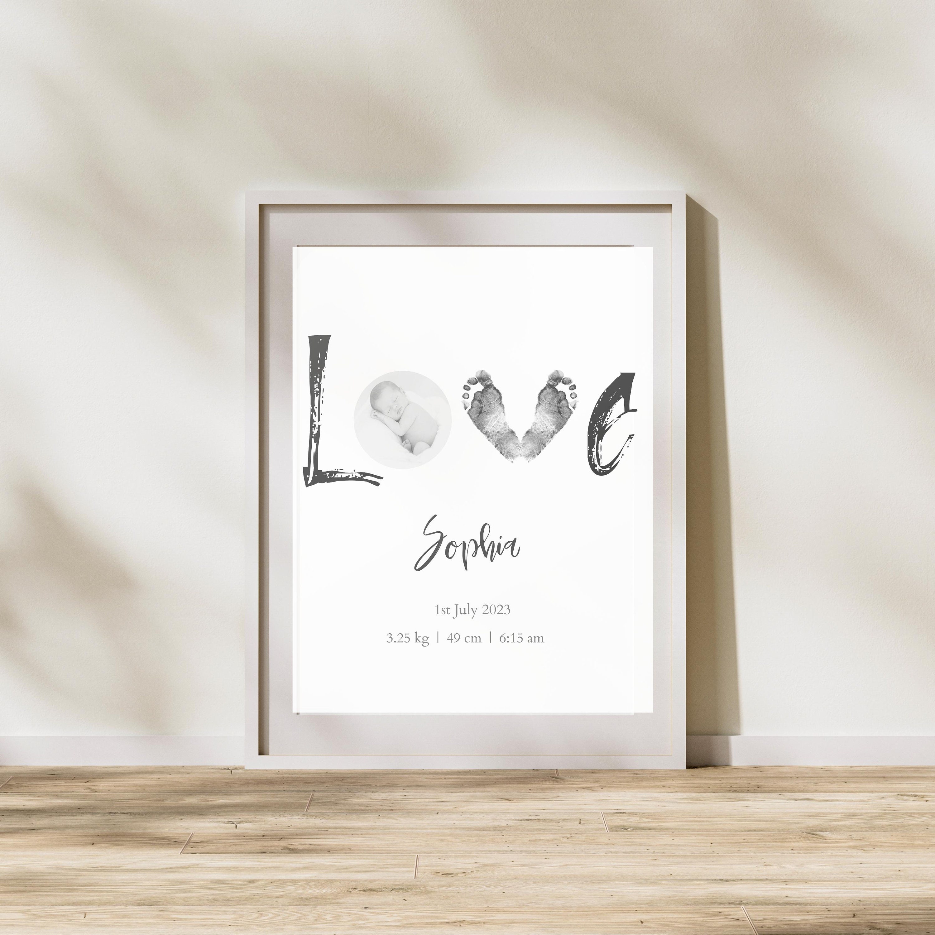 Personalised Birth Print Printable Birth Print Baby - Etsy