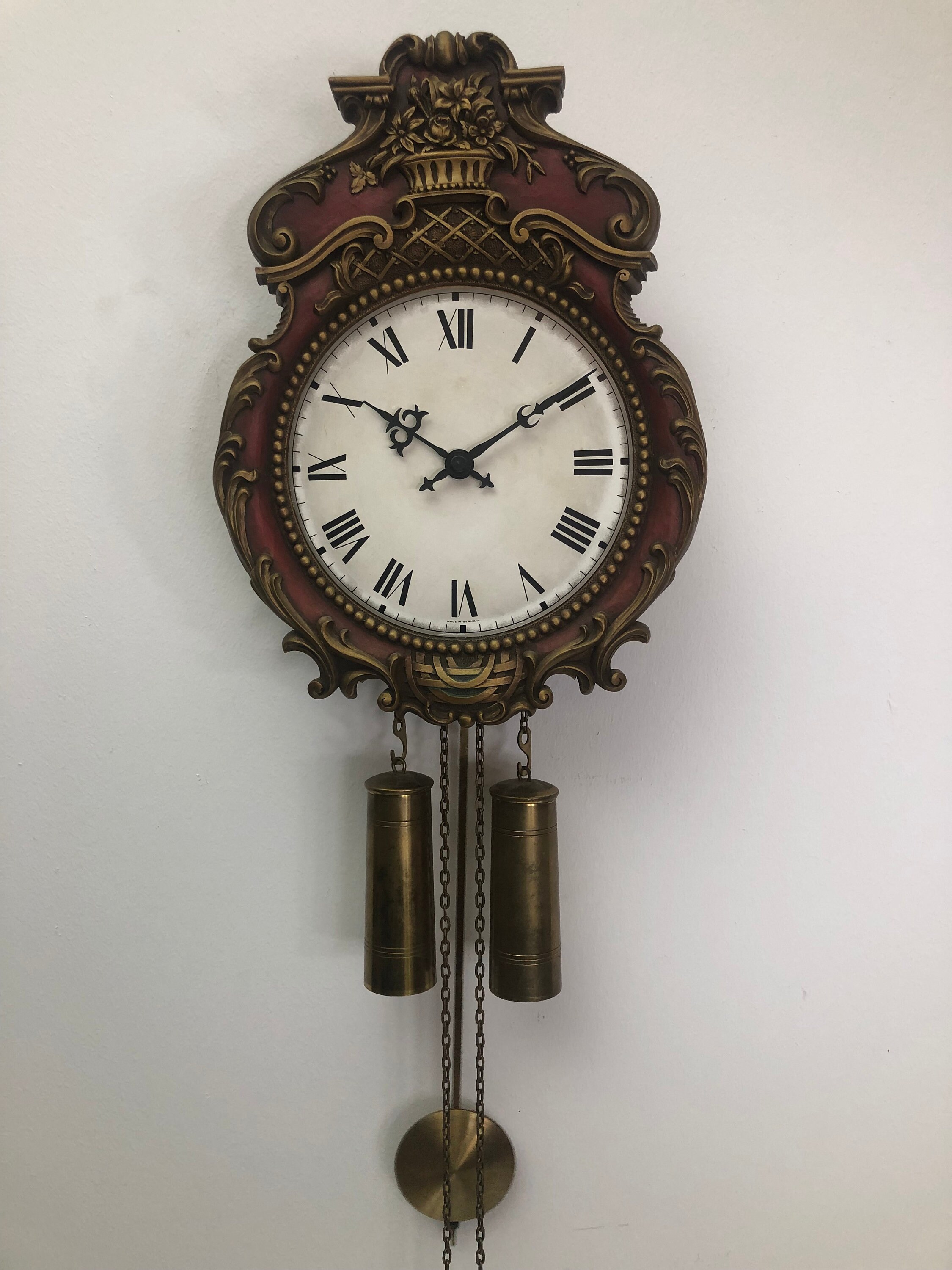 A Very Special E. Schmeckenbecher Wall Clock With Beautiful Wood ...