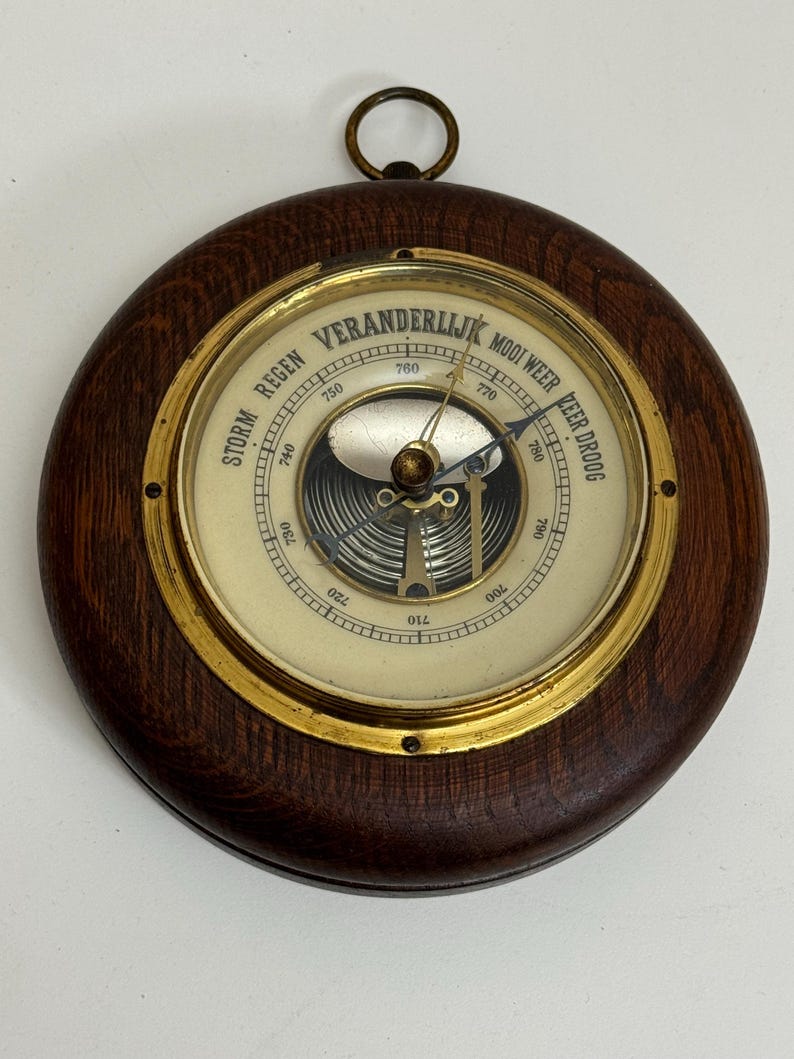 Vintage Oak Barometer From the 1960s by Lufft. - Etsy Australia