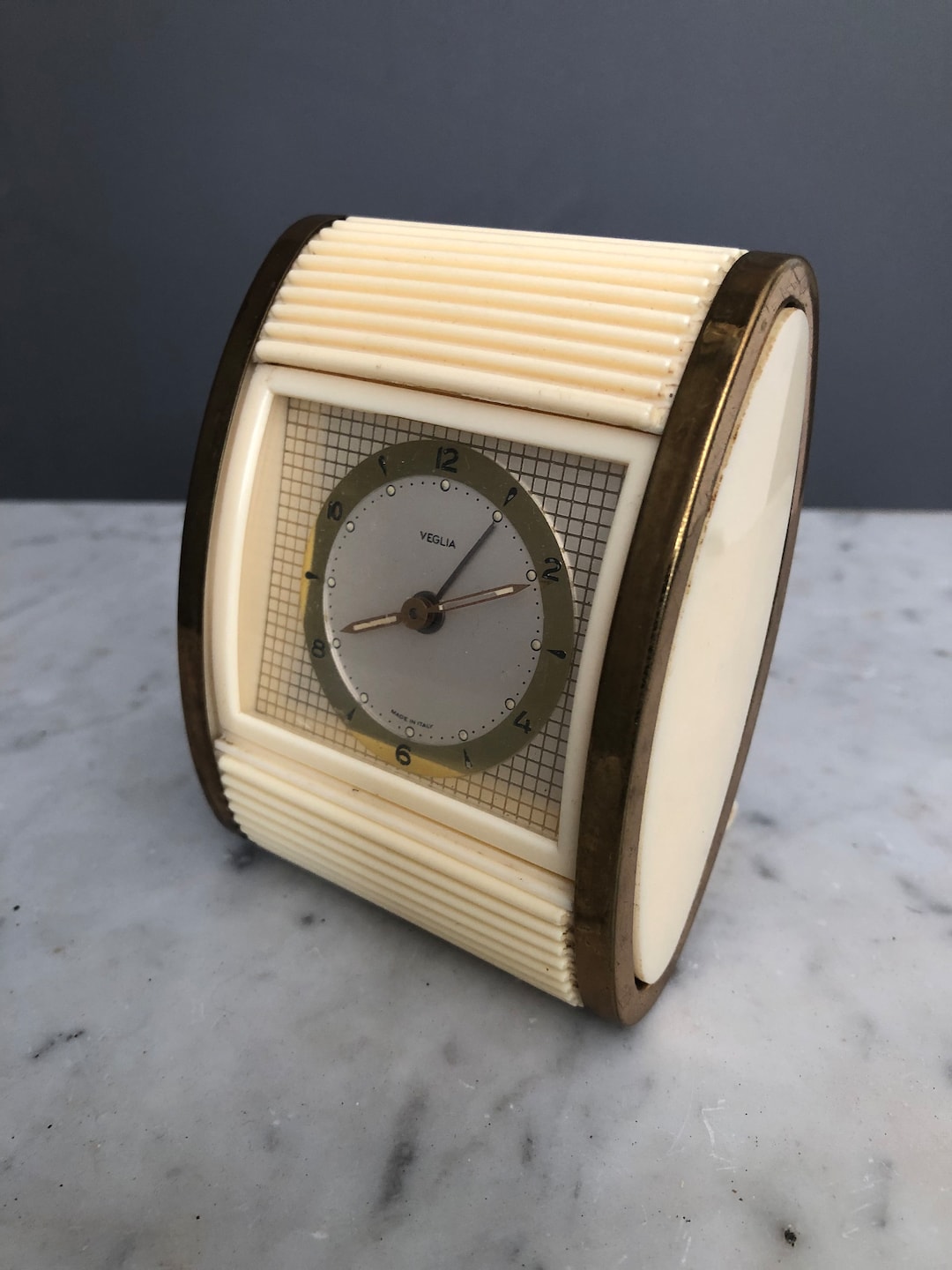 Veglia Travel Alarm Clock With Roller Shutter is in Good Condition ...