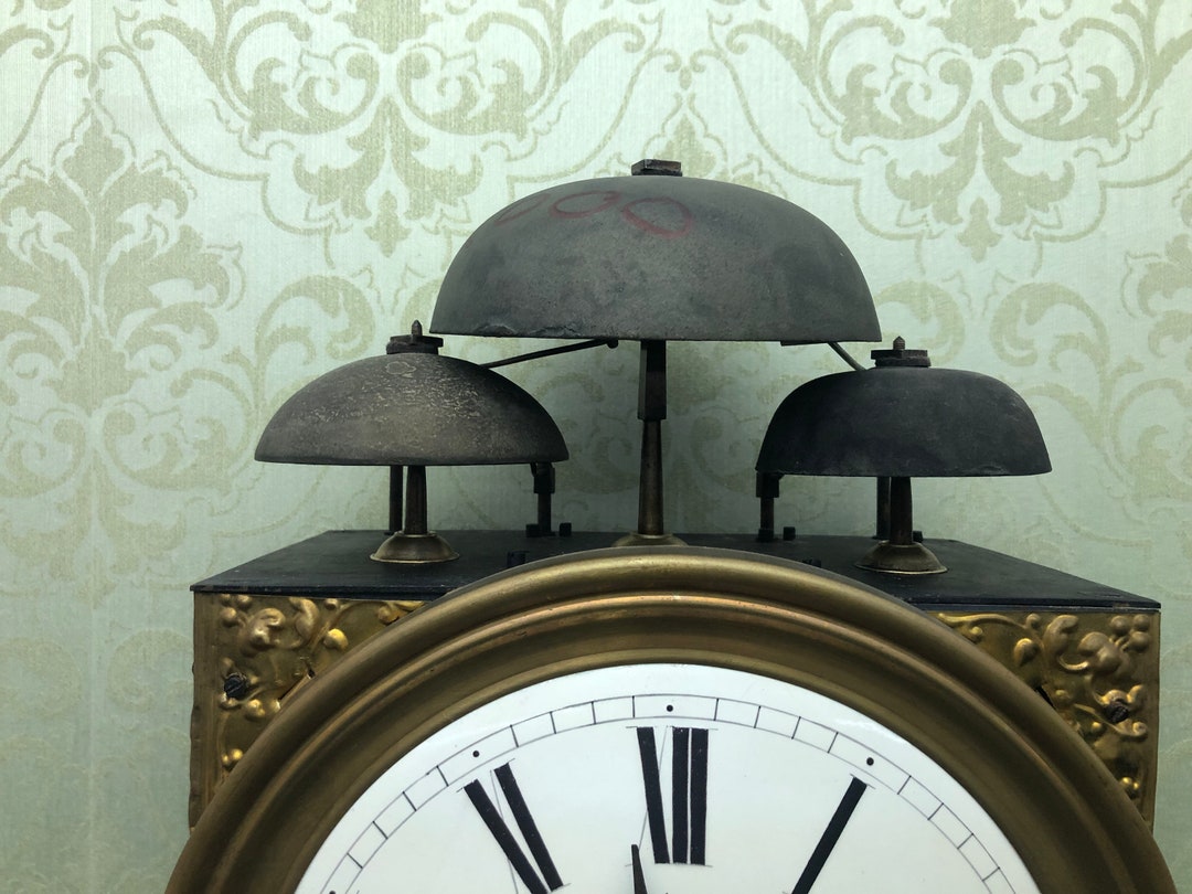 A Rare Station Comtoise With 3 Bells, Quarter Hour Chime and Alarm ...