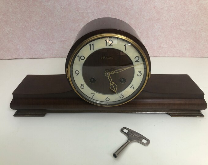 Vintage Hermle Table Clock With Polished Case. - Etsy