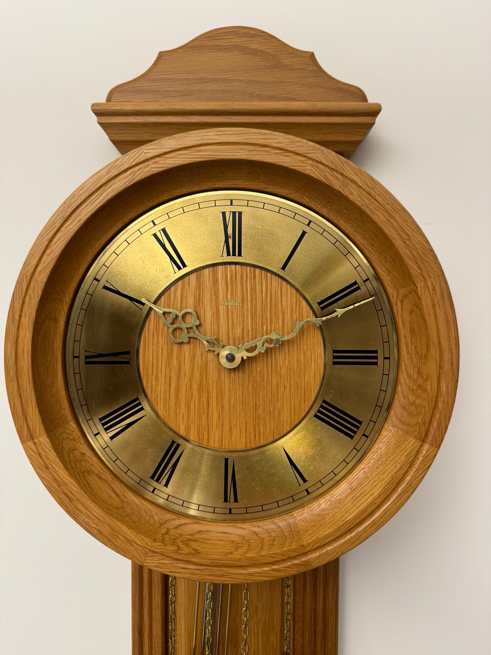 A Blank Oak Bim Bam Wall Clock From the 1970s by the Dutch Brand Jeka ...