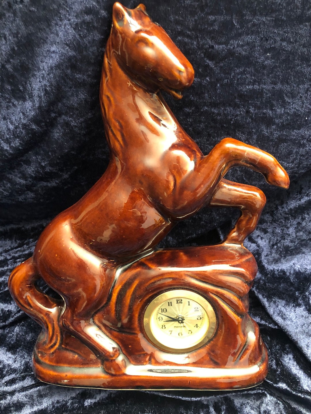 Vintage Ceramic Horse Mercedes Clock 1960 - Etsy