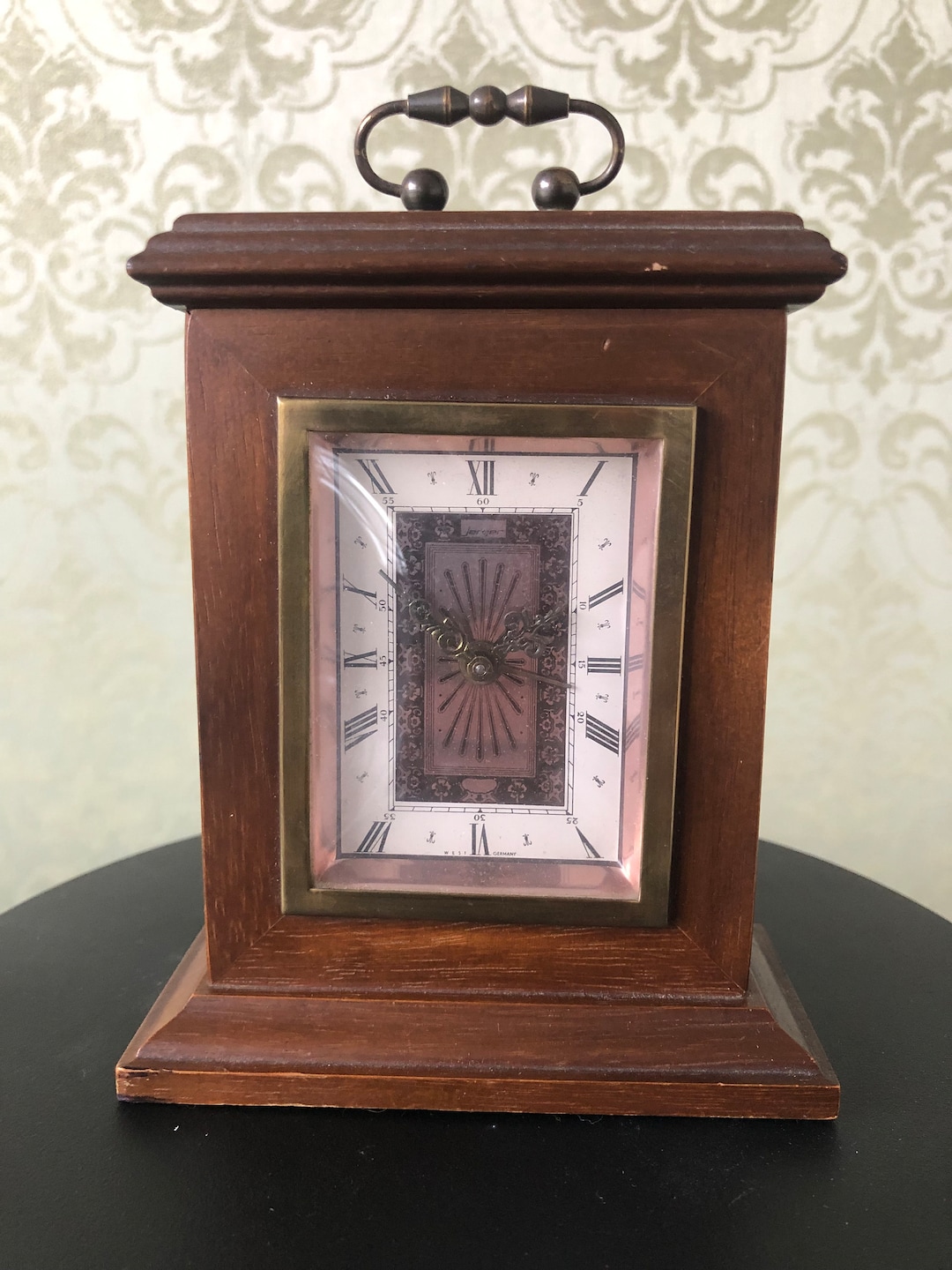 Vintage Small German Table Clock With Alarm Function From Jerger. - Etsy