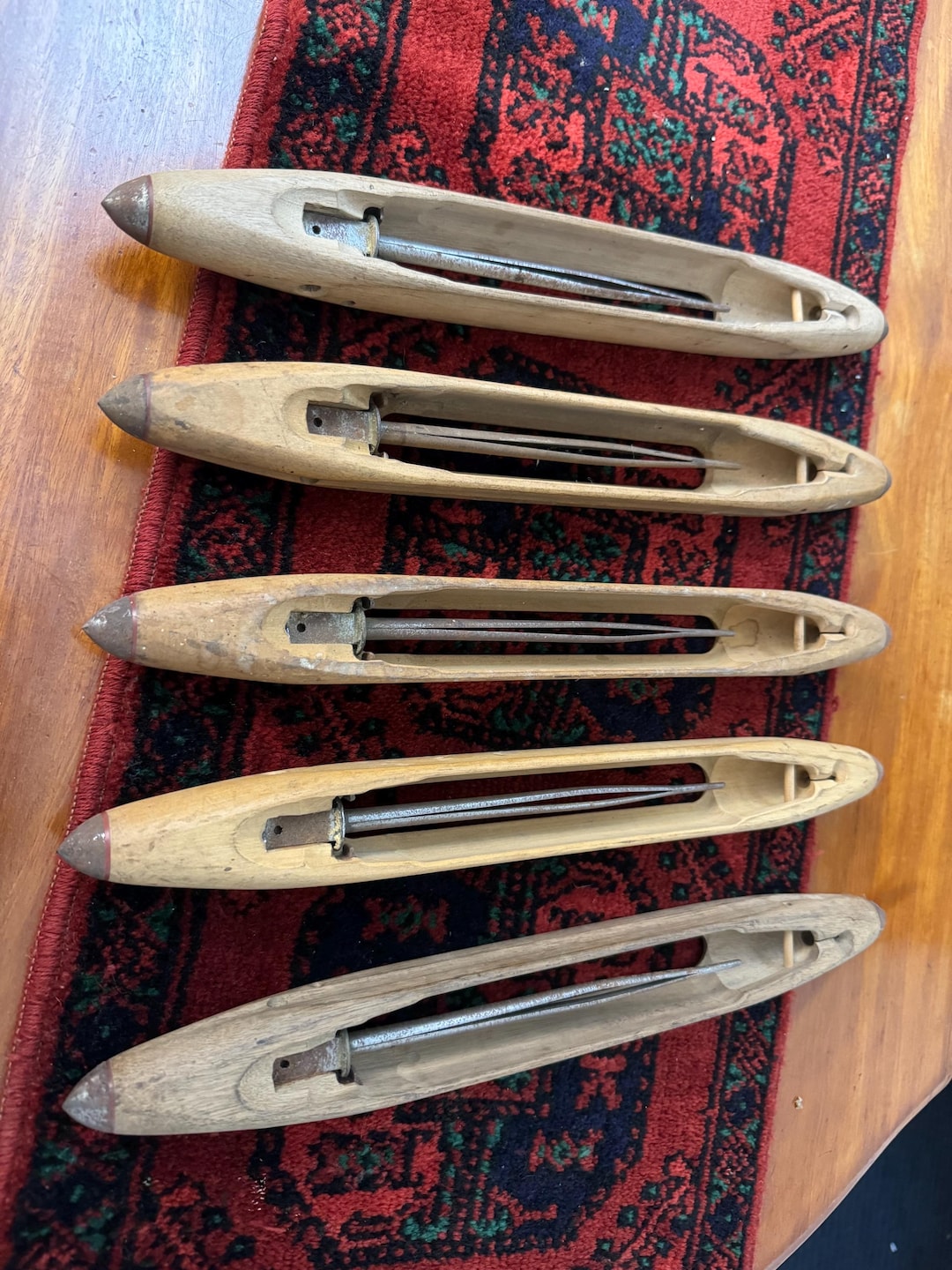 5 Vintage Loom Shuttles, Also Called Shuttle or Boat Shuttle, for Use ...