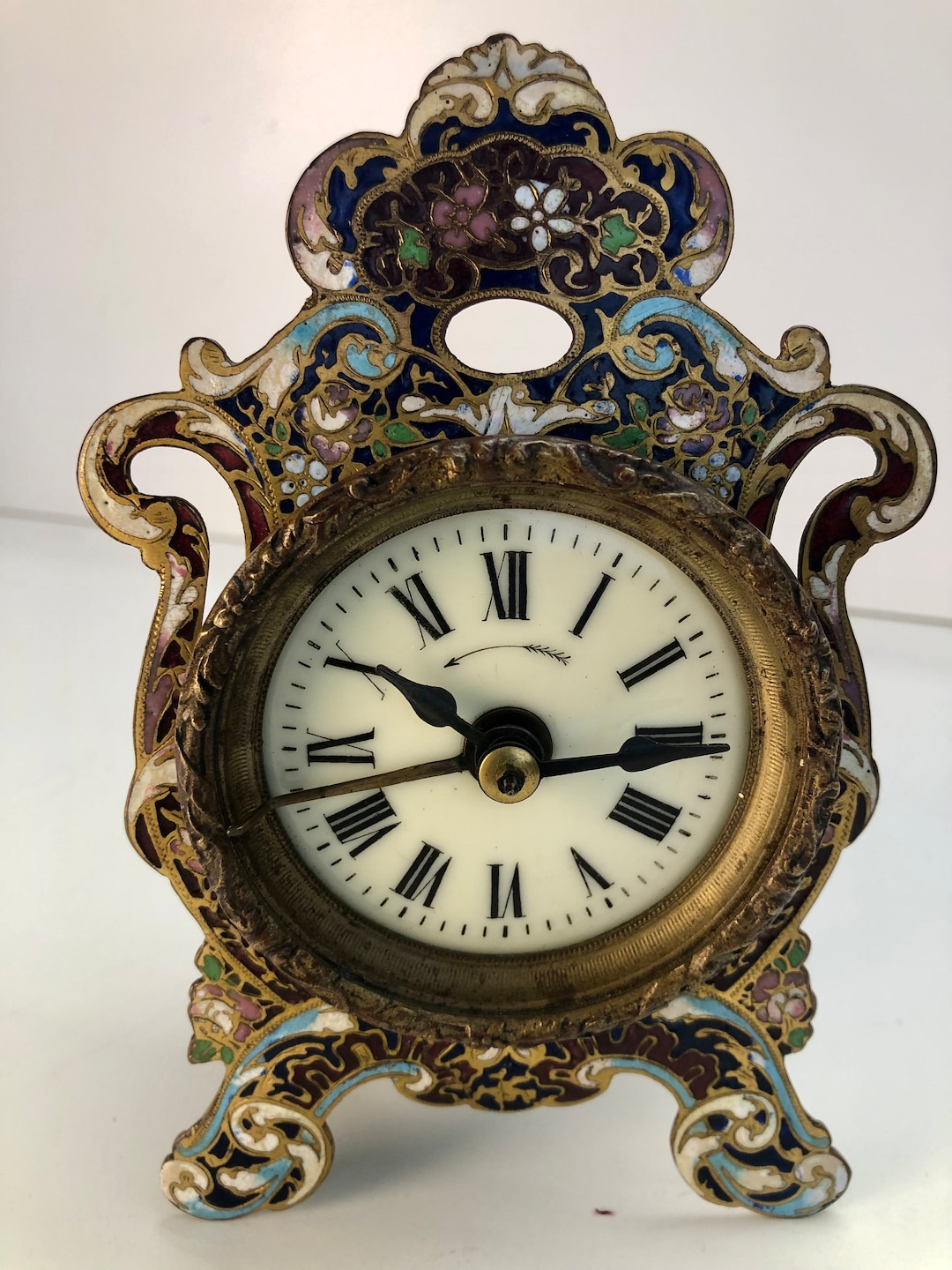 Very Special Antique French Alarm Clock Pendulum Clock With Unique ...