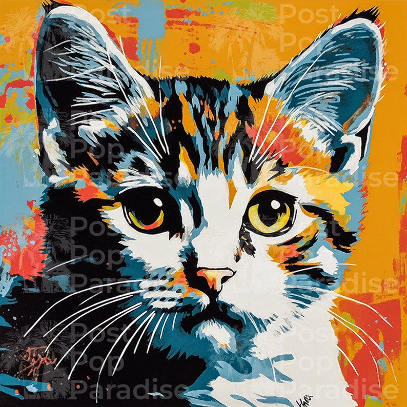Kitten Pop Art Prints / Gallery Set / Grid Set / 11 Pieces / - Etsy
