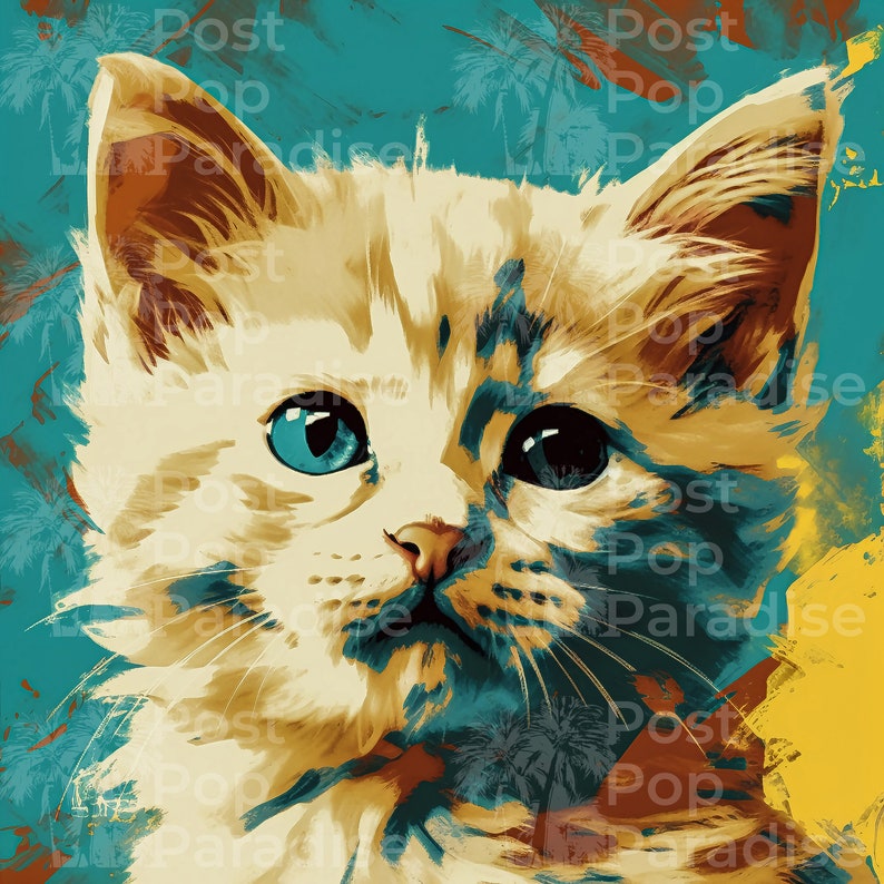 Kitten Pop Art Prints / Gallery Set / Grid Set / 11 Pieces / - Etsy
