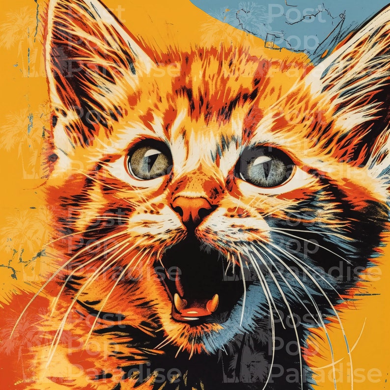 Kitten Pop Art Prints / Gallery Set / Grid Set / 11 Pieces / - Etsy