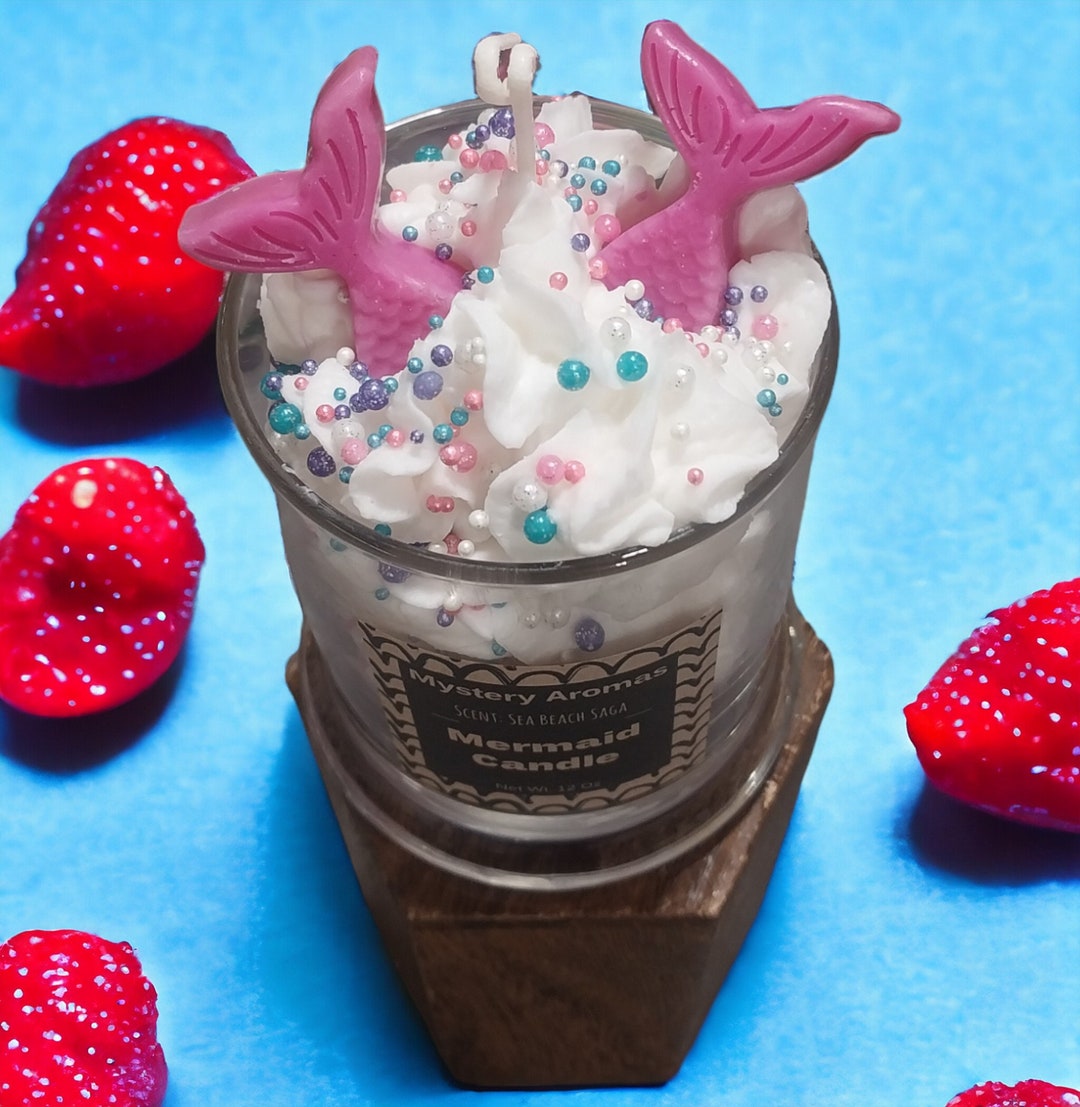 Mermaid Aesthetic Candle, Beach House Candle, Aroma Vegan Scented ...